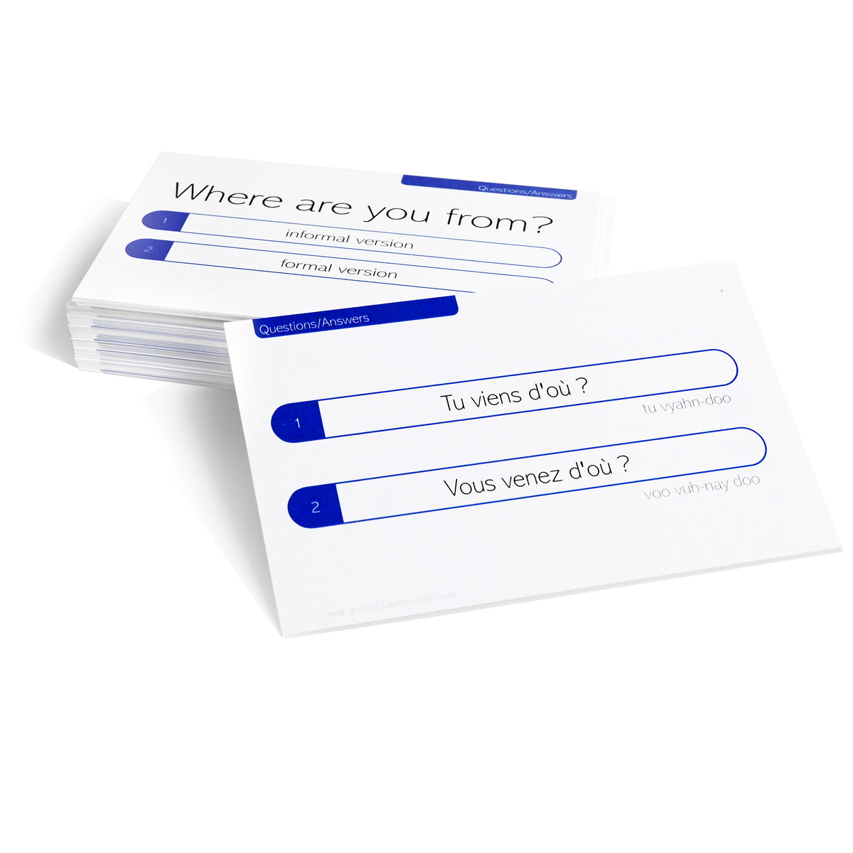 50 French Basic Phrases Flash Cards – Pat's Flash Cards