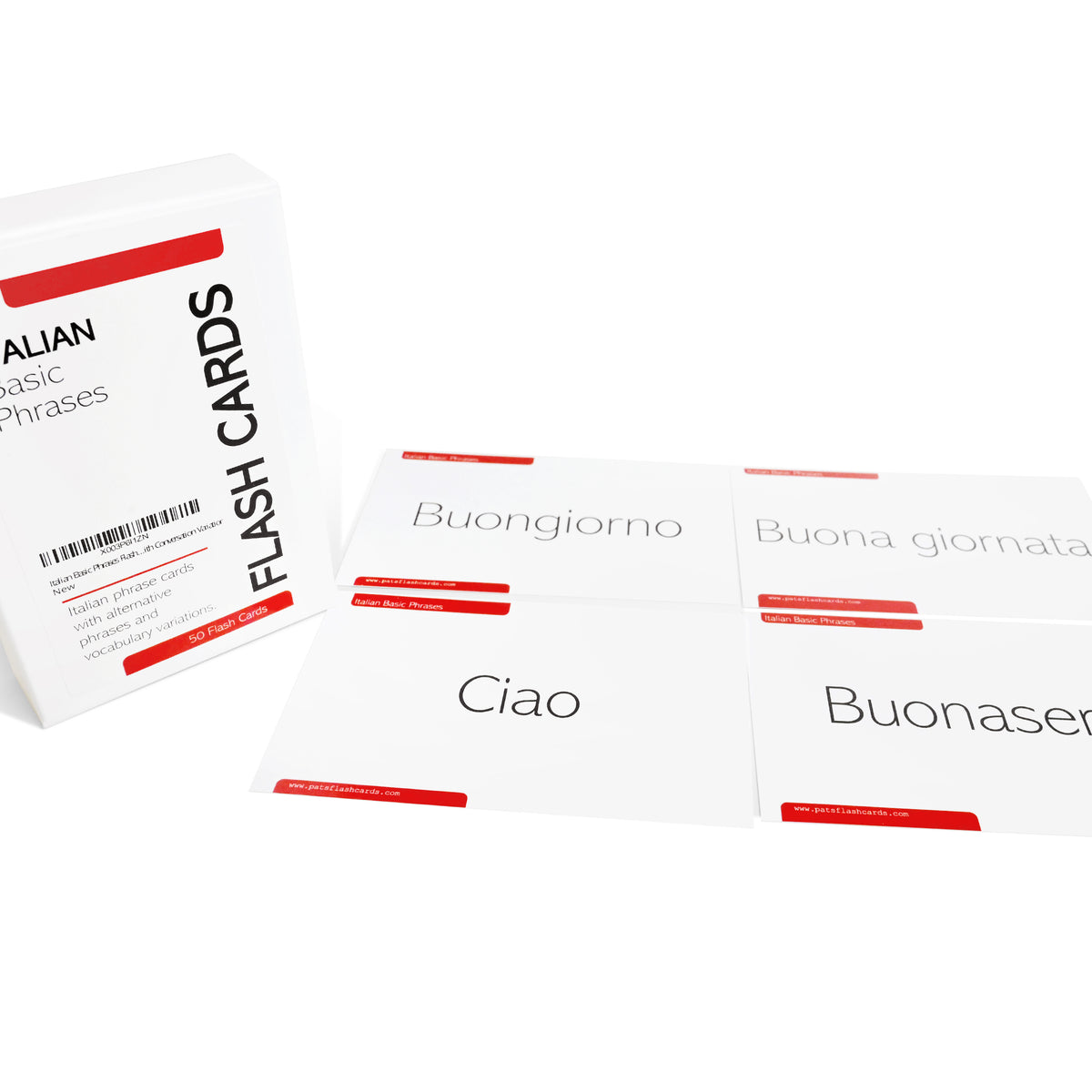 50 Italian Basic Phrases Flash Cards with Conversation Variations – Pat ...
