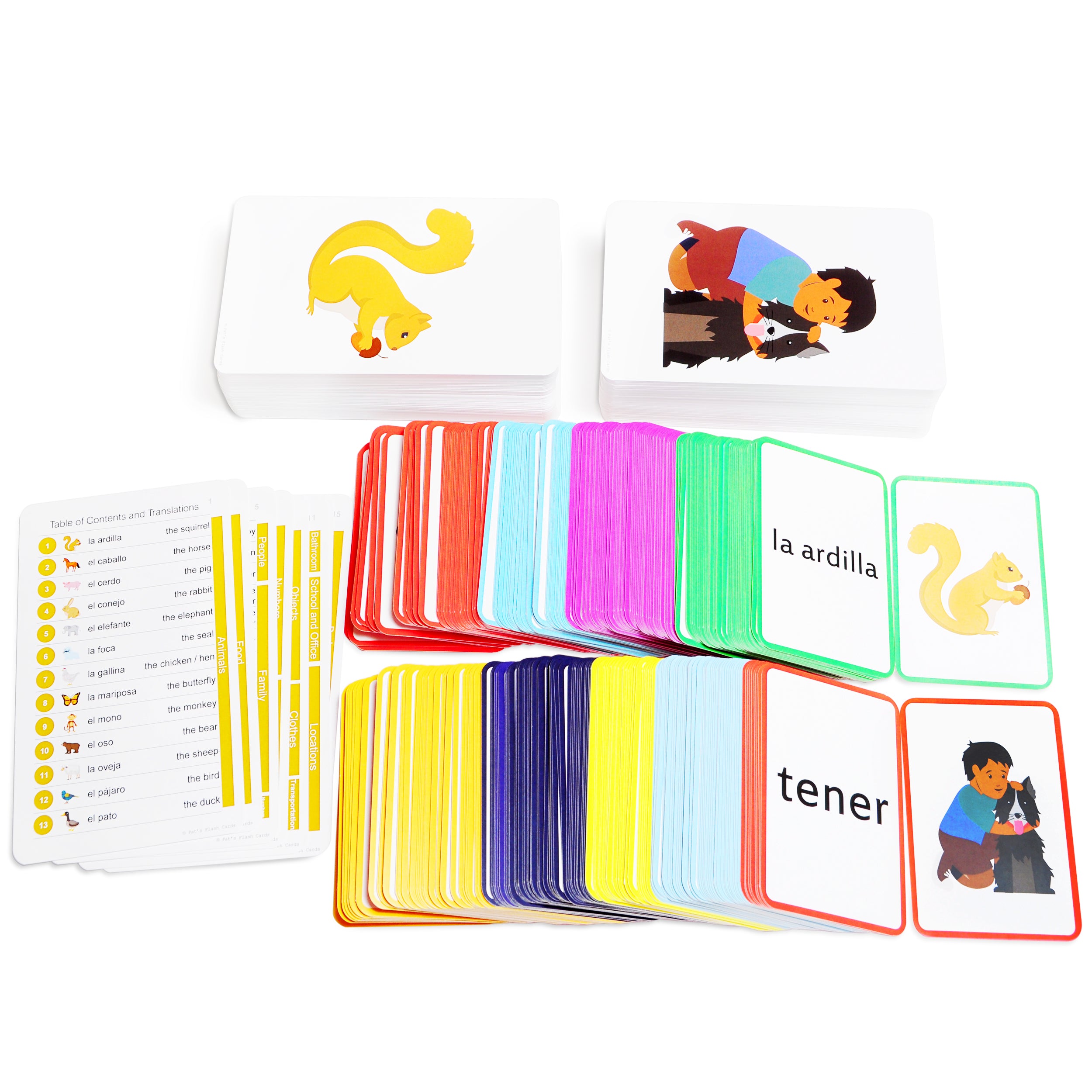 576 Spanish Picture Card Bundle Pack: 384 Spanish Memory Game Playing ...