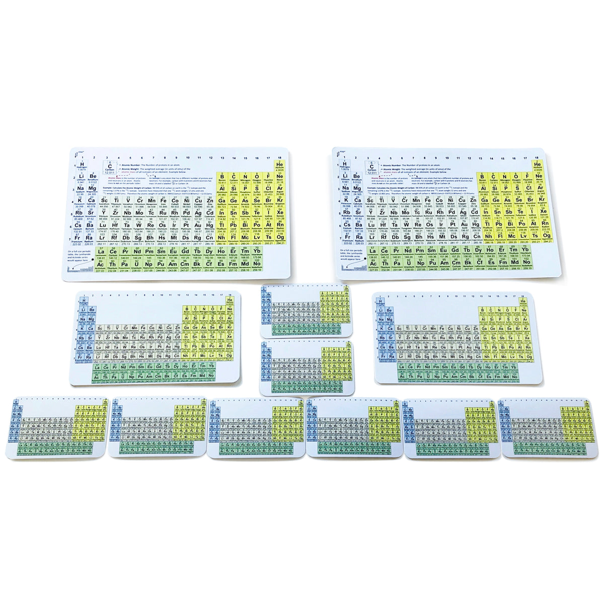 12 Wallet Size Periodic Table of Elements Pocket Chemistry Cards – Pat ...